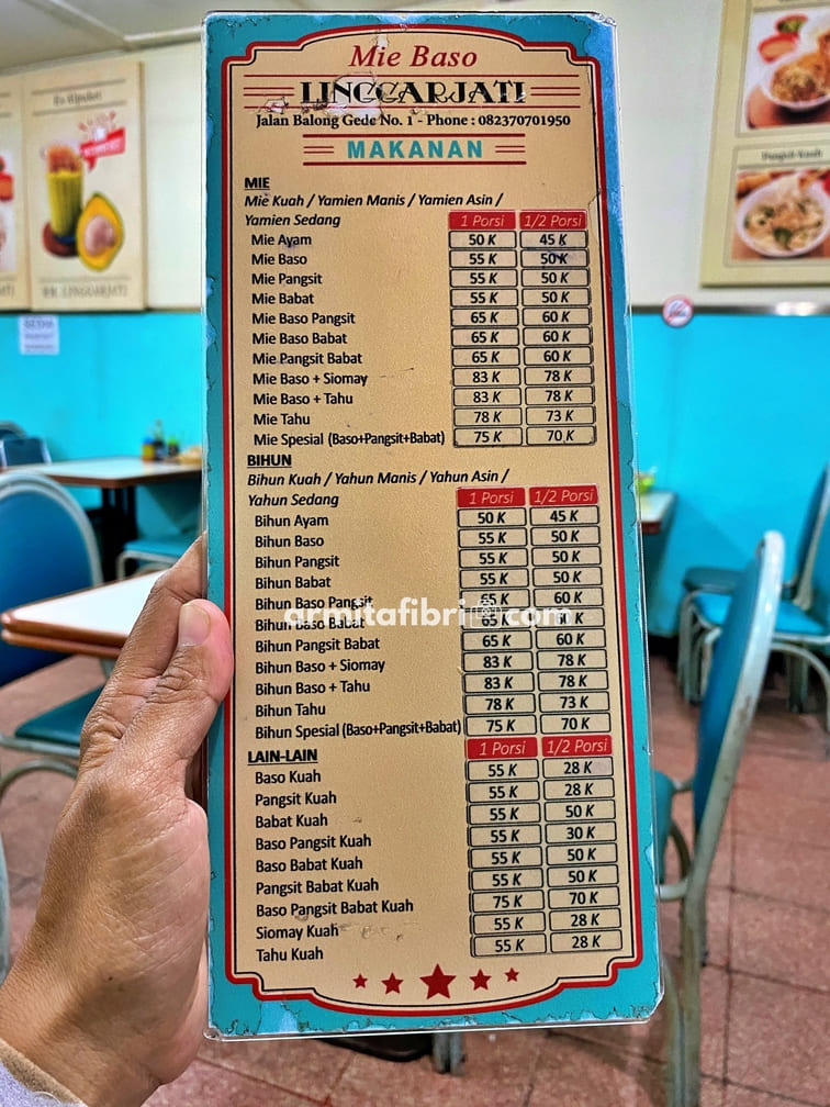 Rumah Makan Linggarjati Bandung, Kuliner Legend Sejak 1950 - Armita Fibri